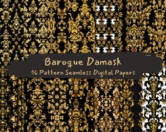 Damask Digital Pattern Instant Download - Etsy