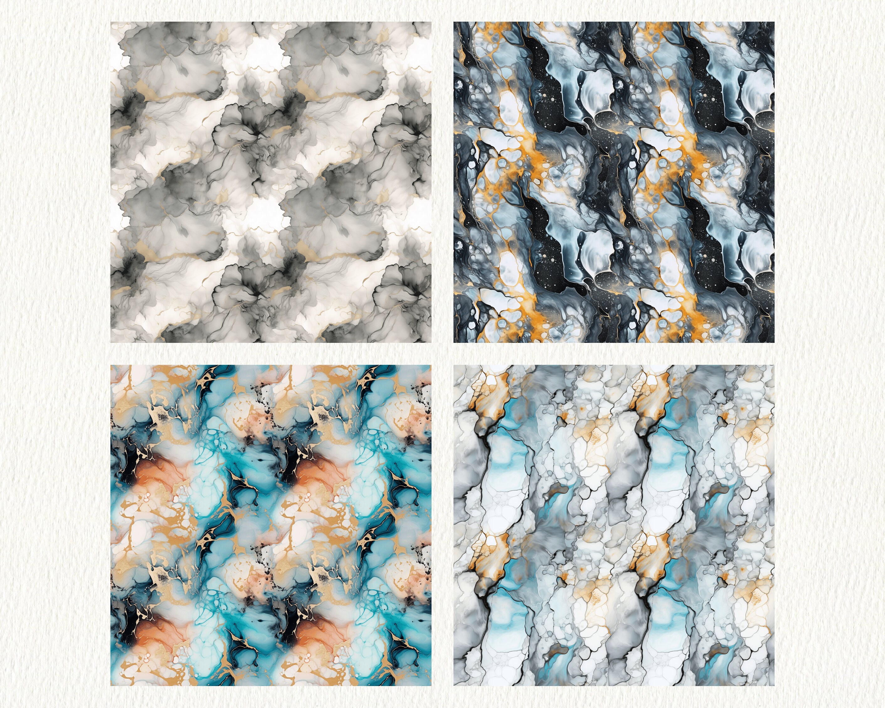 Silver Alcohol Ink Pattern Seamless Digital Papers - Tile Patterns ...