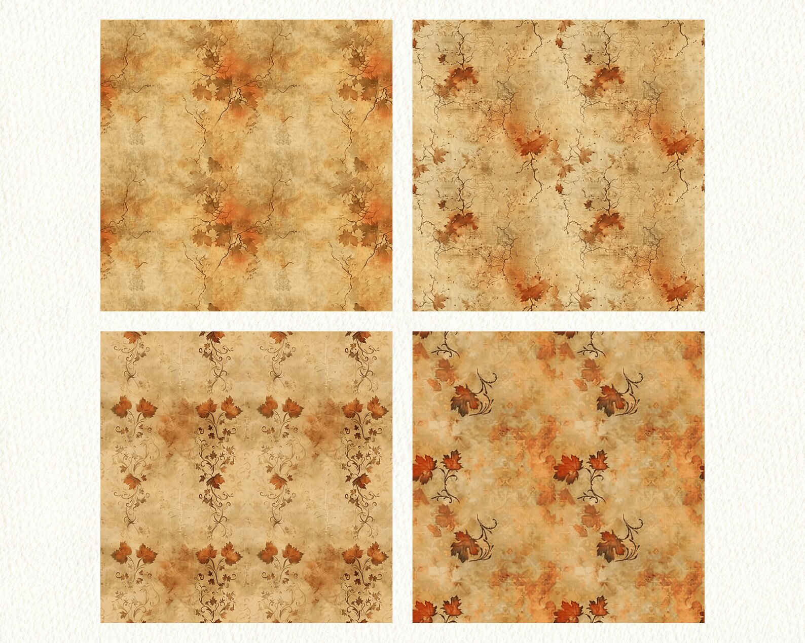 Vintage Distressed Papers Pattern Seamless Digital Papers - Printable ...