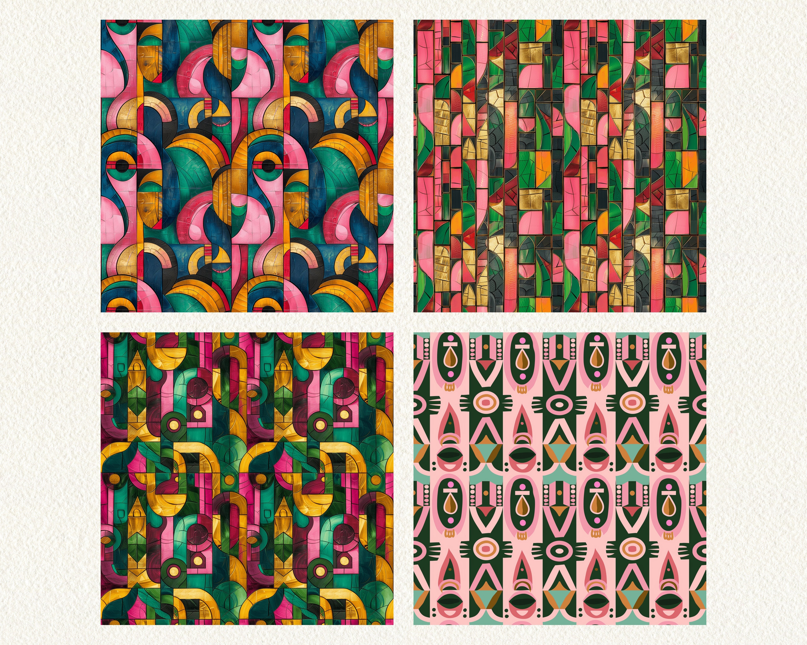 South African Zulu Pattern Seamless Digital Papers Printable Scrapbook ...