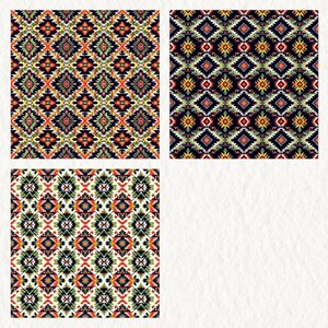 Tribal Folk Embroidery Pattern Seamless Digital Papers - Printable ...