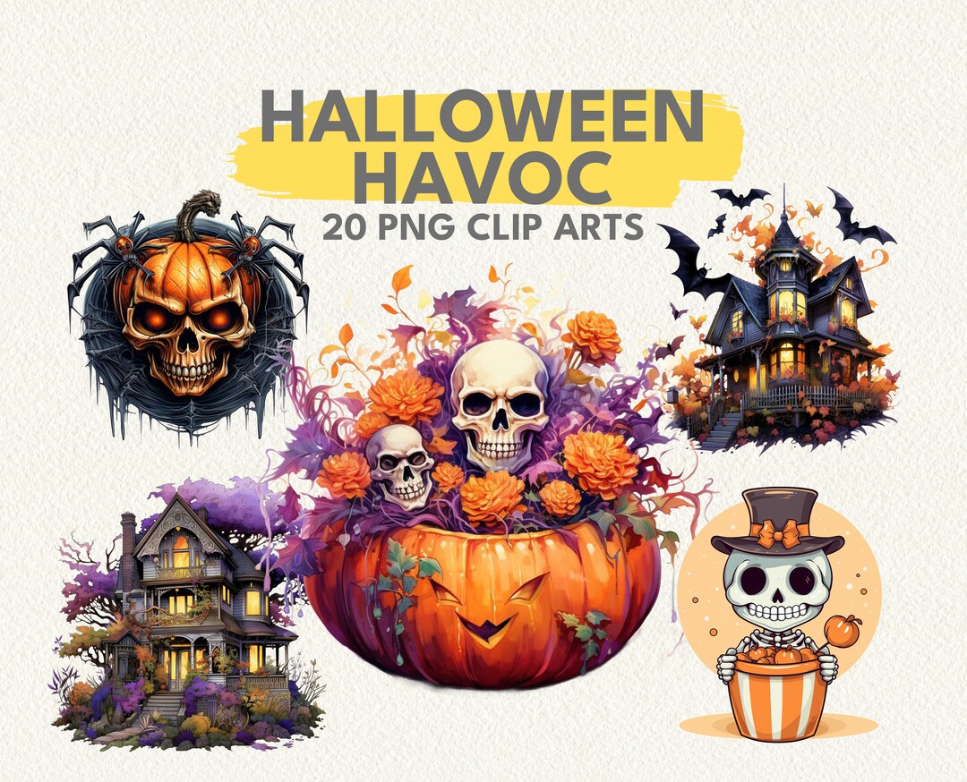 Halloween Havoc, Digital Clip Art Graphics in PNG Format Transparent ...