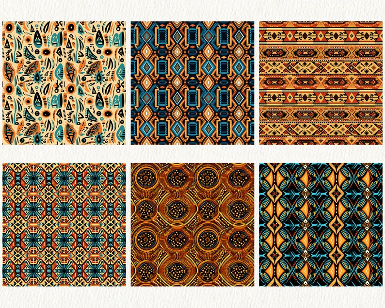 Indigenous Pattern Seamless Digital Papers Tile Patterns Printable ...