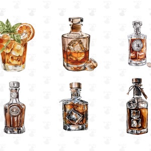 Bourbon Whiskey Printable Clipart, Png Format, Transparent Background ...