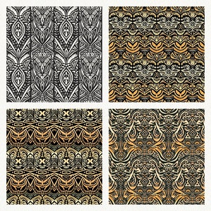 Polynesian Pattern Seamless Digital Papers - Printable Scrapbook Paper ...