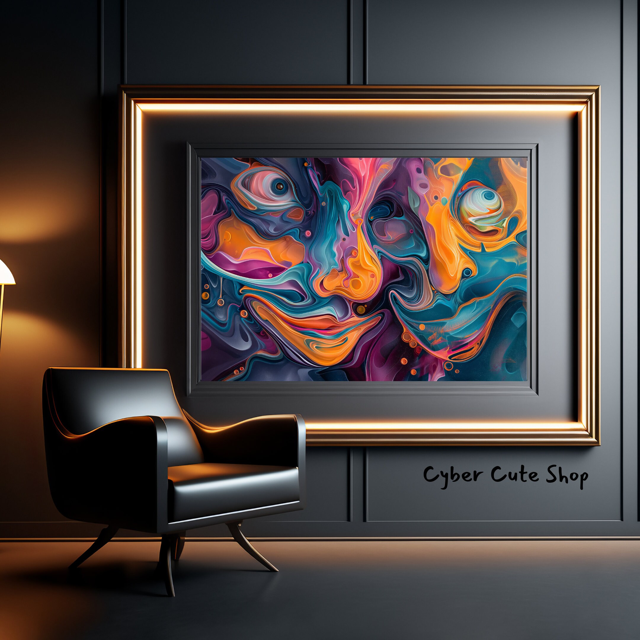 Vivid Dreamscape Fluid Abstract Art Printable Digital Download - Etsy