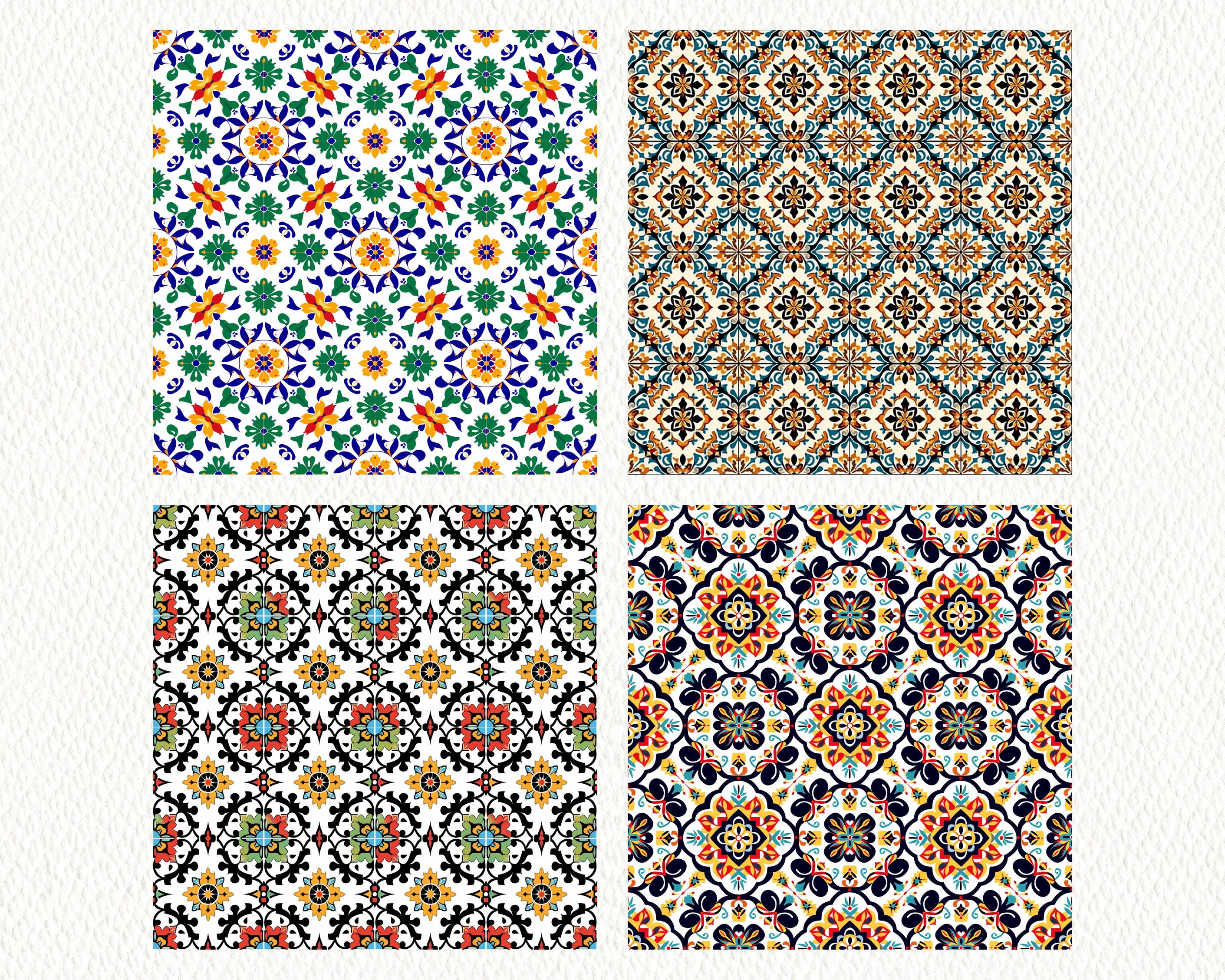 Hispanic Traditional Pattern Seamless Digital Papers - Printable ...