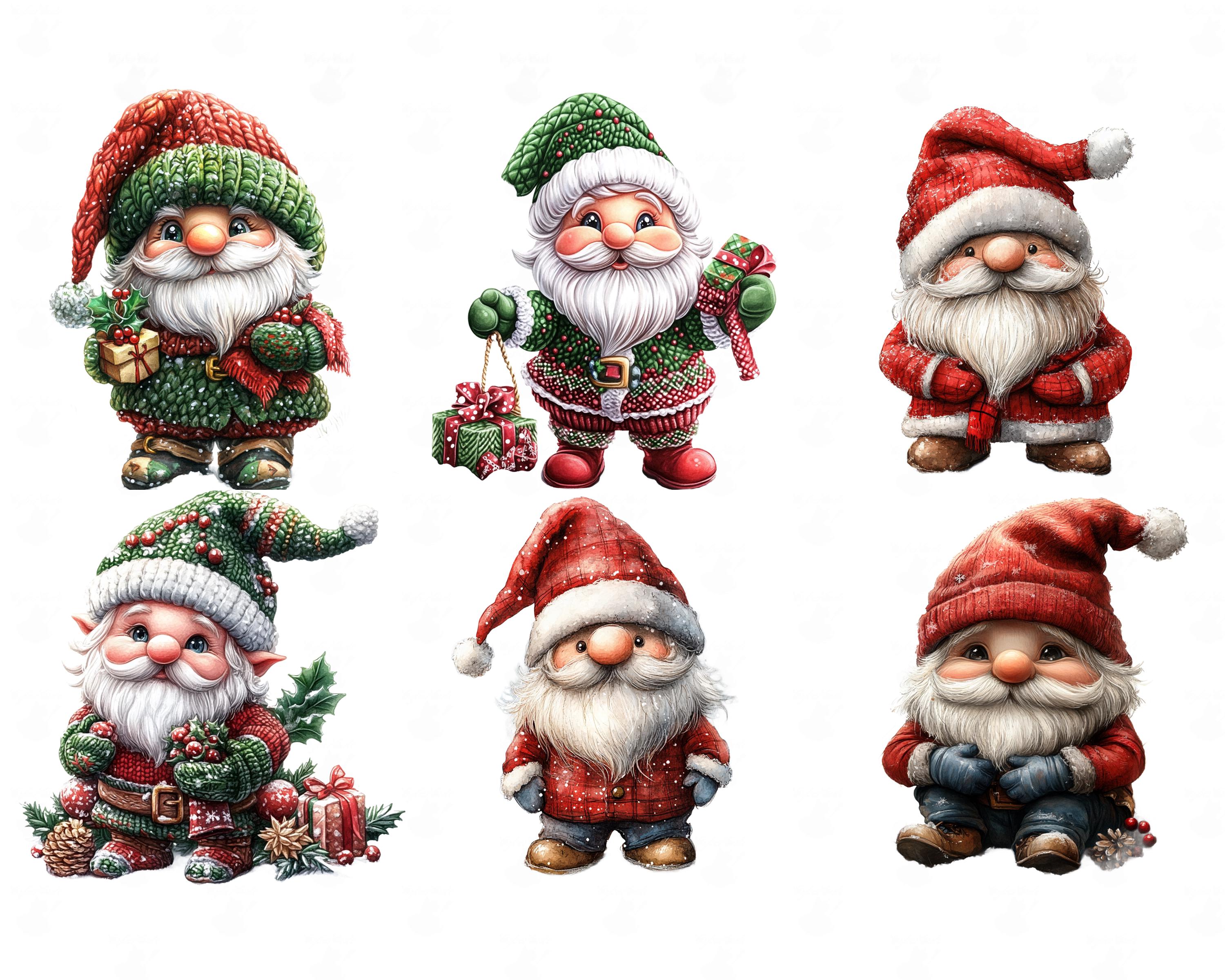 Christmas Gnome Printable Clipart, Png Format, Transparent Background ...