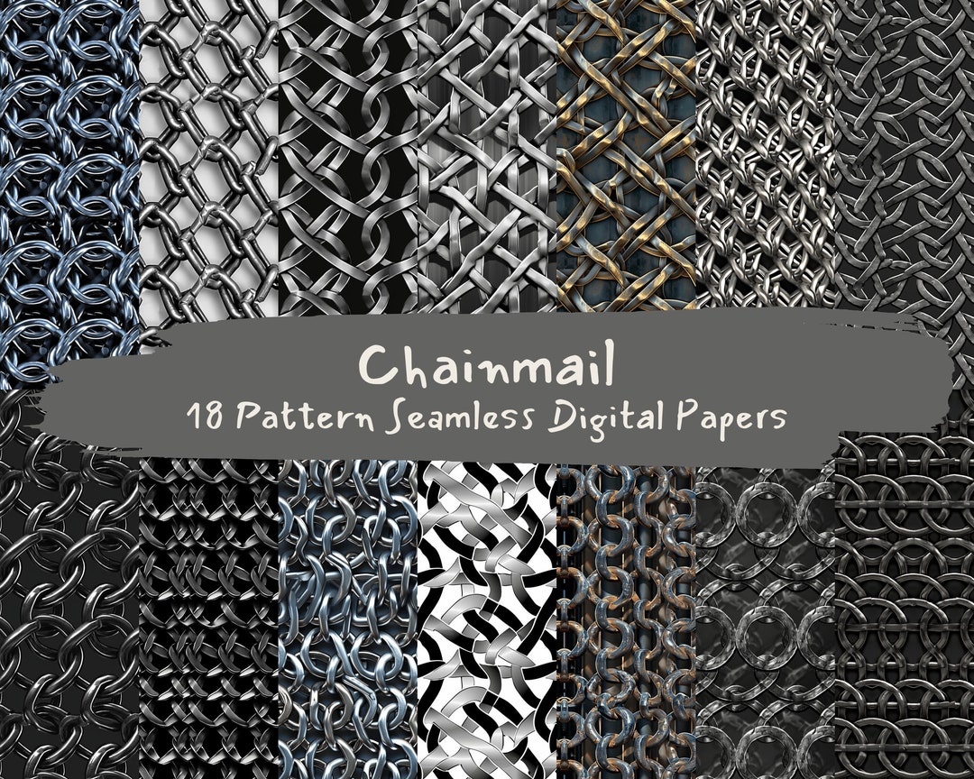 Chainmail Pattern Seamless Digital Papers - Printable Scrapbook Paper ...
