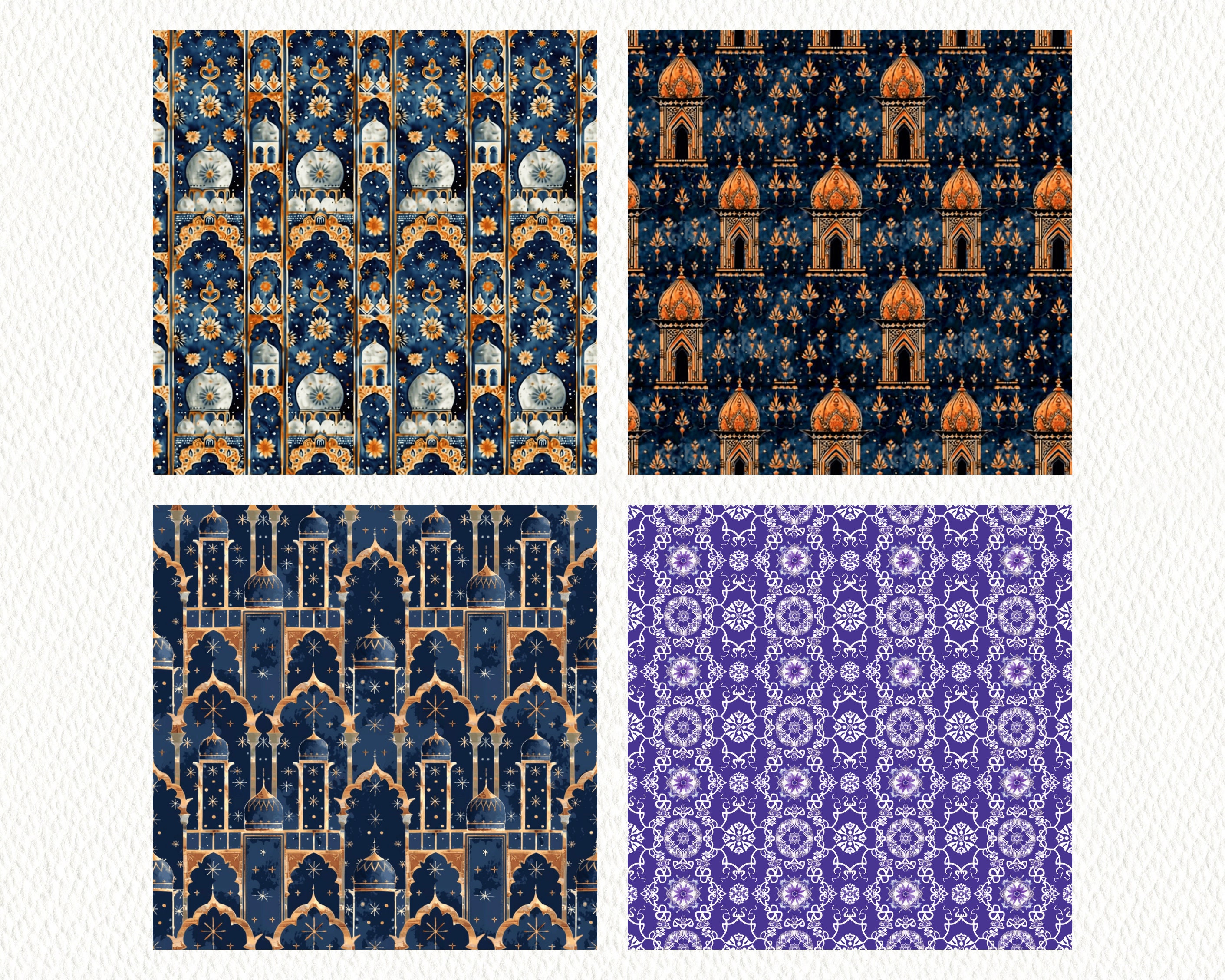 Arabian Mystic Pattern Seamless Digital Papers - Printable Scrapbook ...