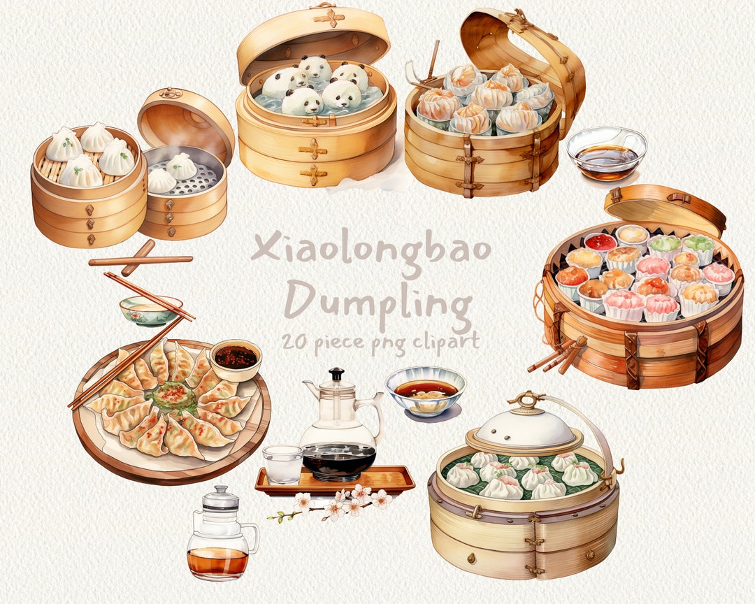 Xiaolongbao Dumpling, Digital Printable Clip Art Graphics in PNG Format ...
