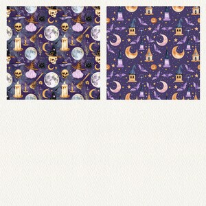 Witchy Patterns Pattern Seamless Digital Papers - Printable Scrapbook ...