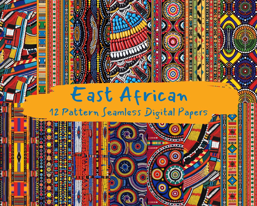 East African Pattern Seamless Digital Papers - Printable Scrapbook ...
