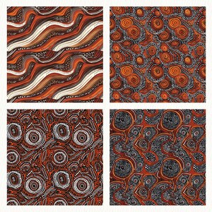 Aboriginal Mother Earth Pattern Seamless Digital Papers - Printable ...