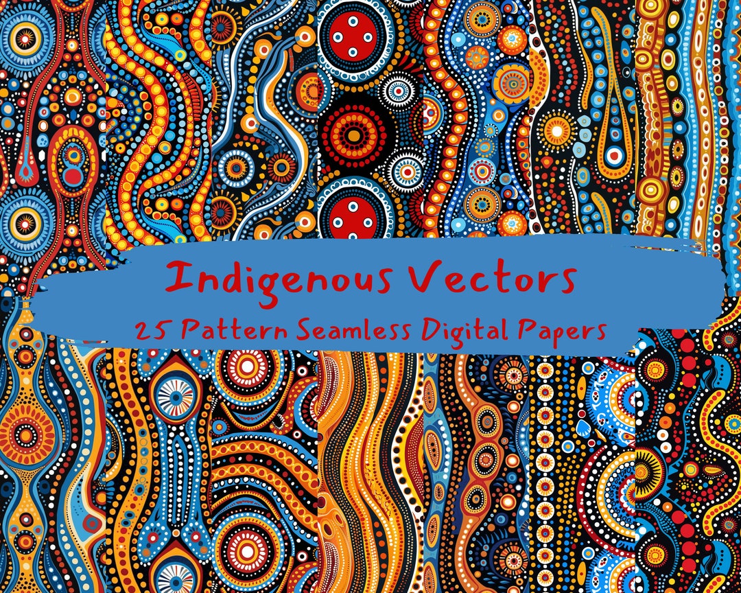 Indigenous Vectors Pattern Seamless Digital Papers - Printable ...