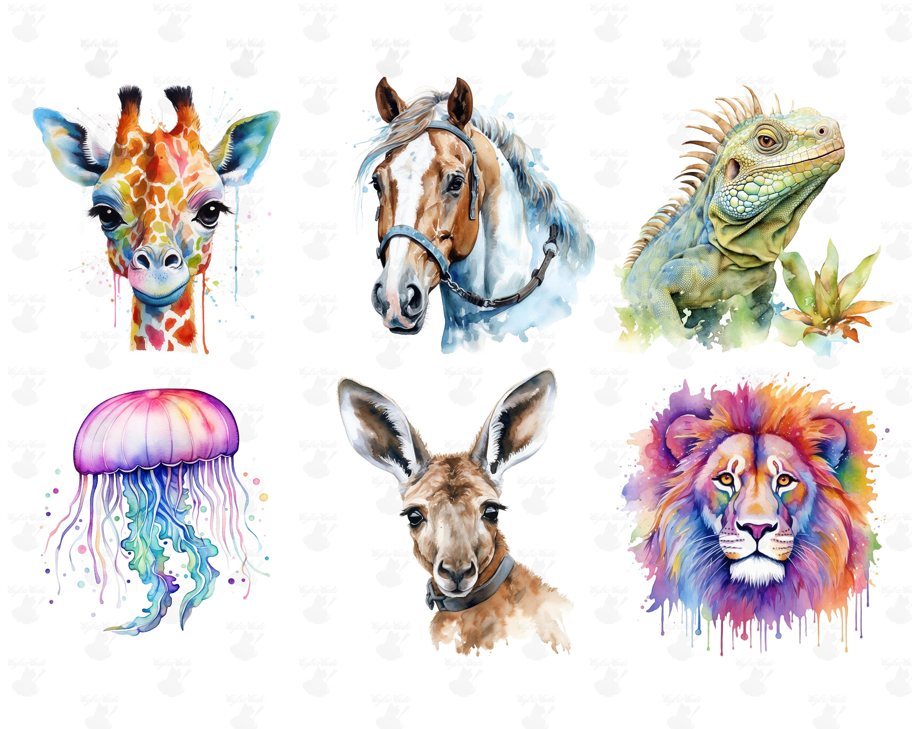 Animal A to Z, Alphabet Digital Printable Clipart Bundle PNG Formats ...