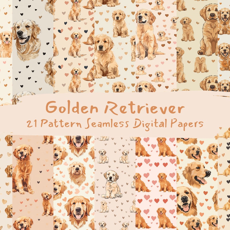 Golden Retriever Pattern - Etsy