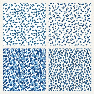 Blue Dalmatian Pattern Seamless Digital Papers - Printable Scrapbook ...