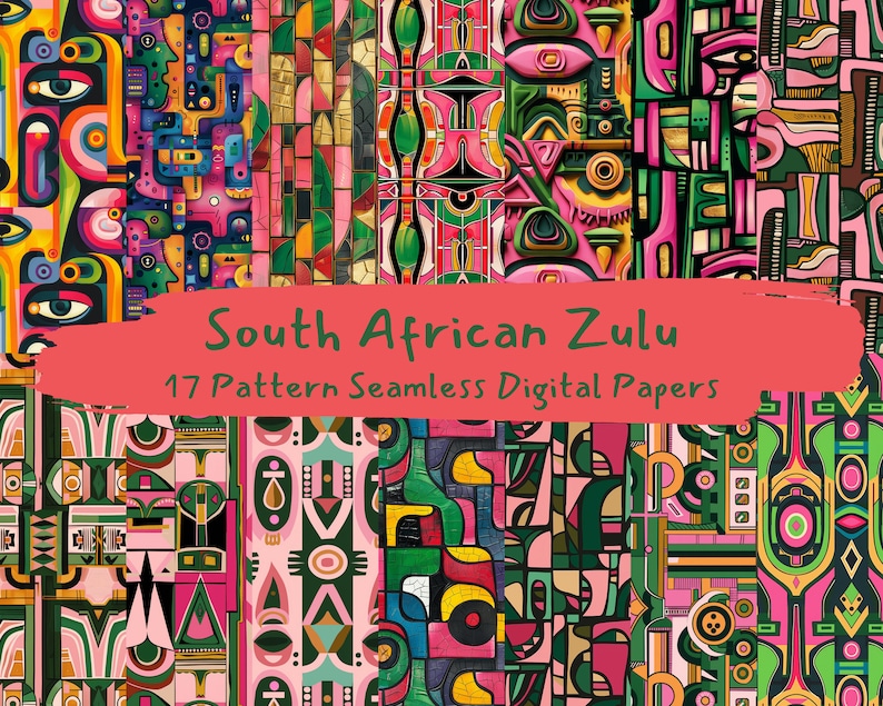 South African Zulu Pattern Seamless Digital Papers - Etsy