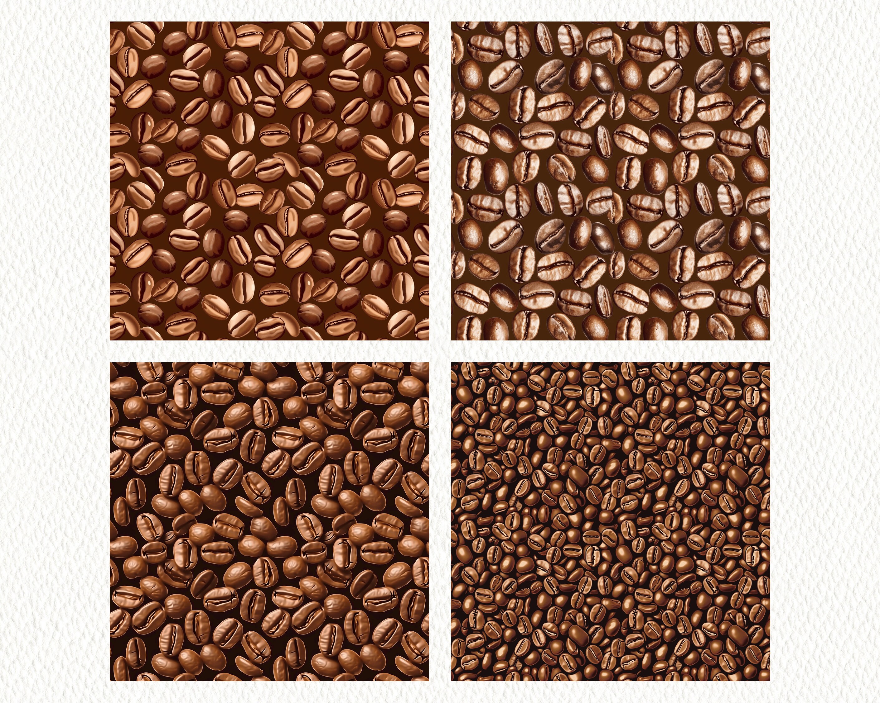 Roasted Coffee Beans Pattern Seamless Digital Papers - Etsy