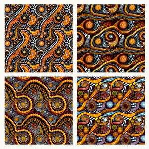 Australian Aboriginal Pattern Seamless Digital Papers Printable ...