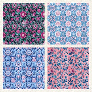 Thailand Batik Pattern Seamless Digital Papers - Printable Scrapbook ...