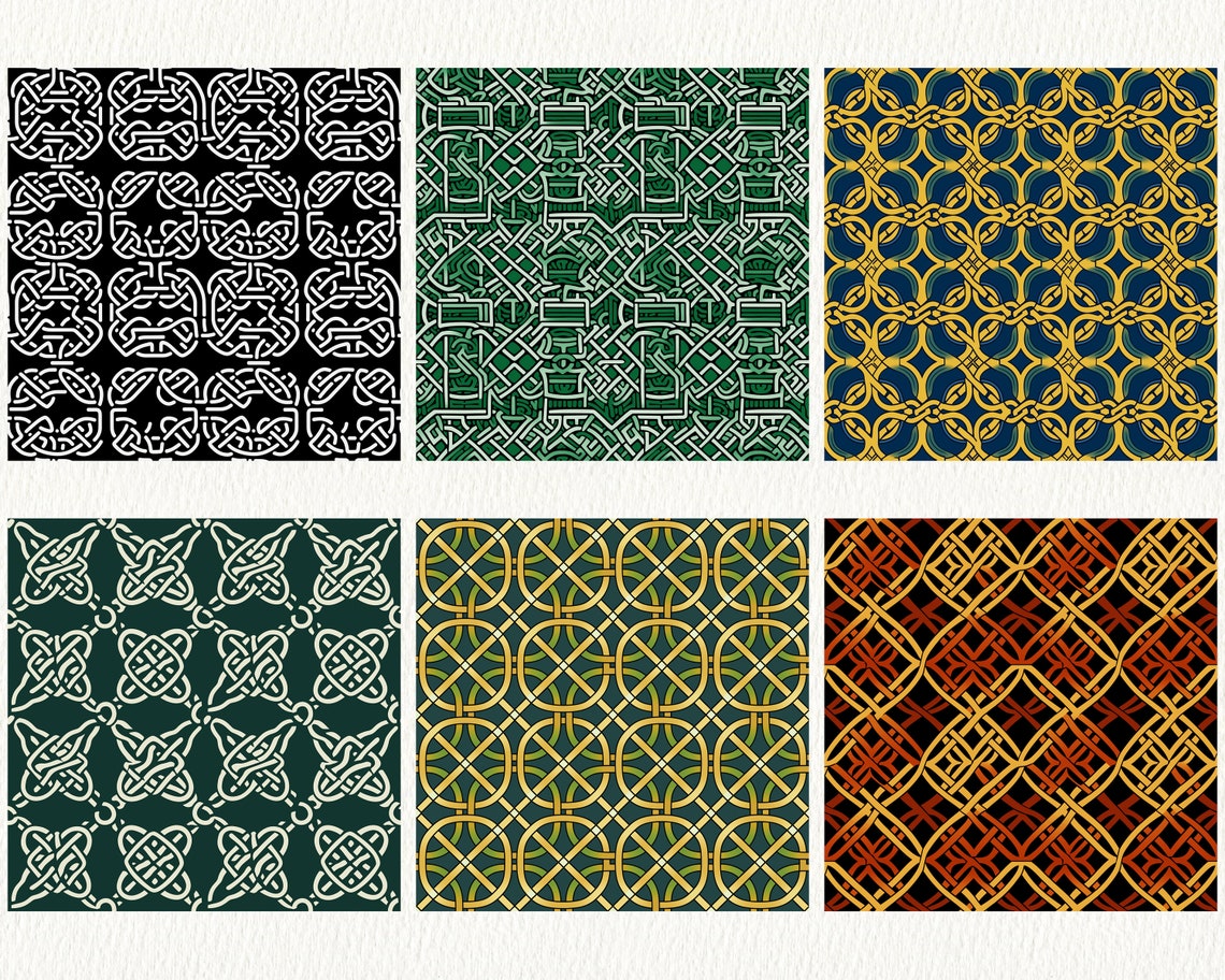 Celtic Knots Pattern Seamless Digital Papers Seamless Tile Patterns ...