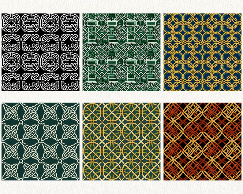 Celtic Knots Pattern Seamless Digital Papers Seamless Tile Patterns ...