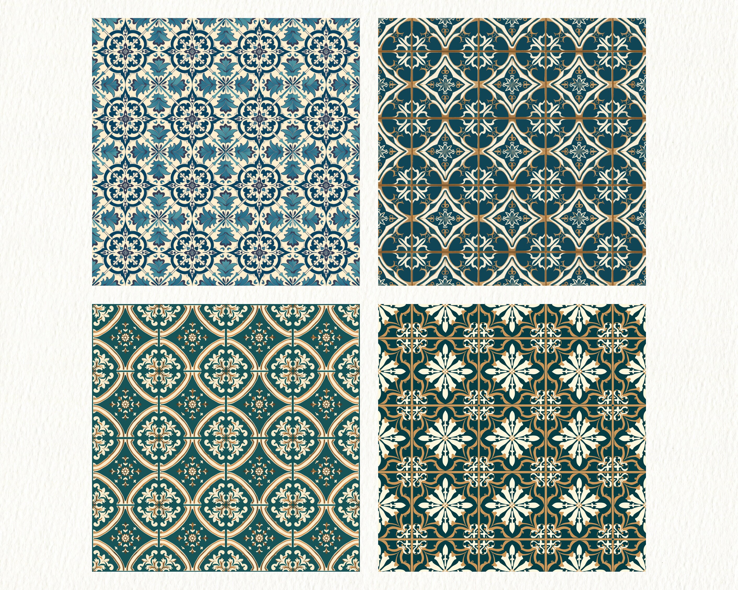 Luxury Tiles Pattern Seamless Digital Papers - Printable Scrapbook ...