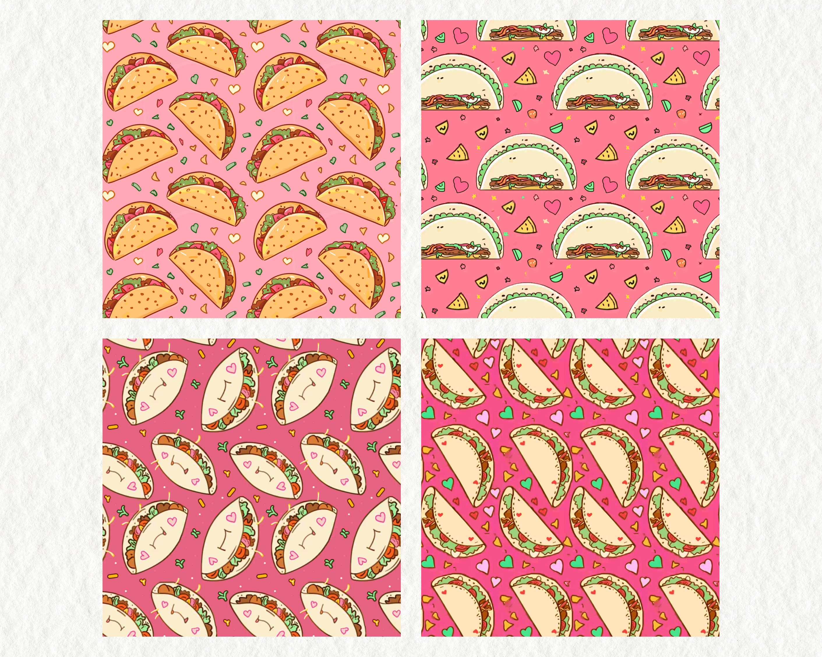 Tacos Pattern Seamless Digital Papers Printable Scrapbook Paper Instant ...