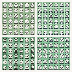 Funny Panda Pattern Seamless Digital Papers - Printable Scrapbook Paper ...