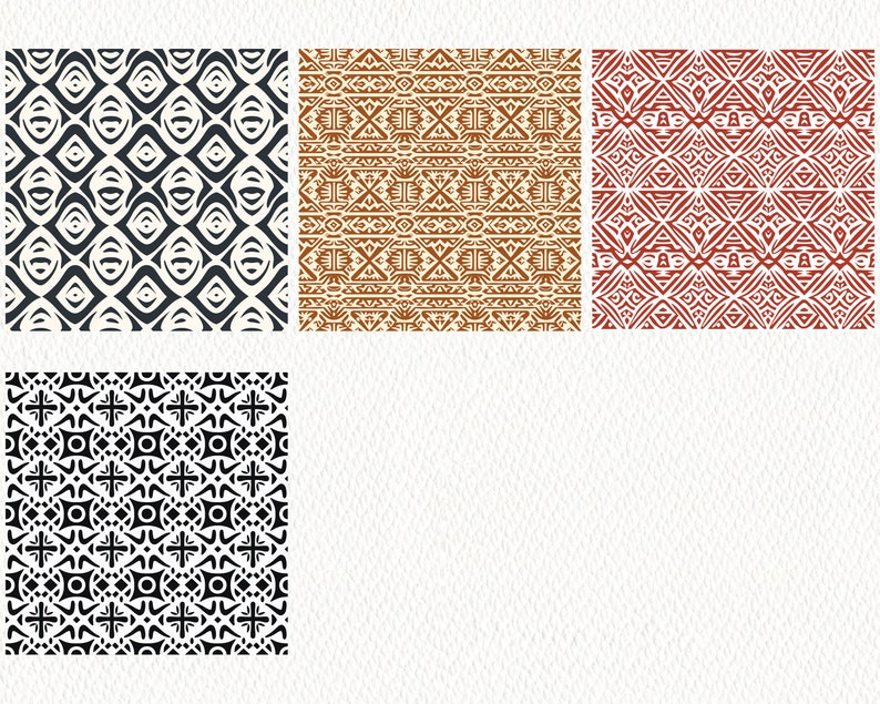 Maori Tribe Pattern Seamless Digital Papers Tile Patterns Printable ...