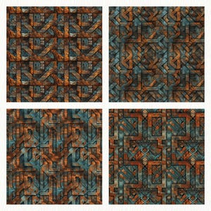 Oxidized Rust Pattern Seamless Digital Papers - Printable Scrapbook ...