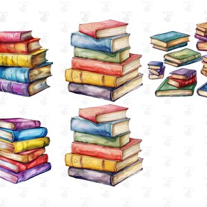 Watercolor Books Printable Clipart, Png Format, Transparent Background ...