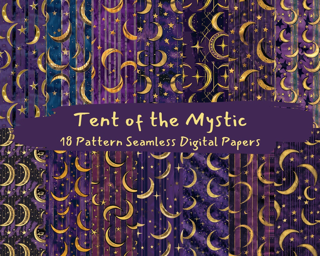 Tent of the Mystic Pattern Seamless Digital Papers - Printable ...