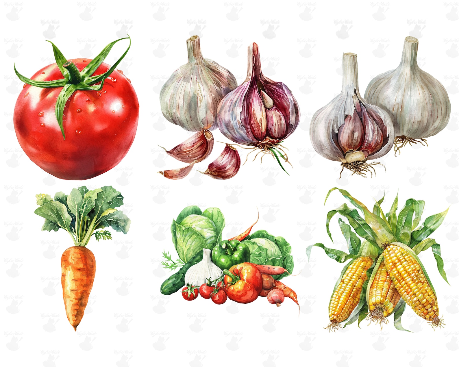 Fruits Vegetables Printable Clipart, Png Format, Transparent Background ...