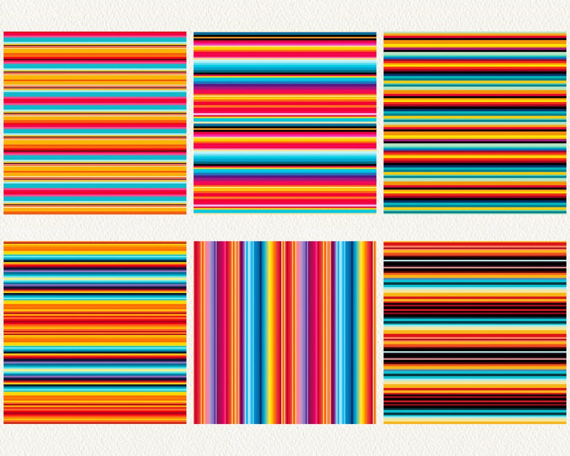 Mexican Serape Pattern Seamless Digital Papers - Tile Patterns ...