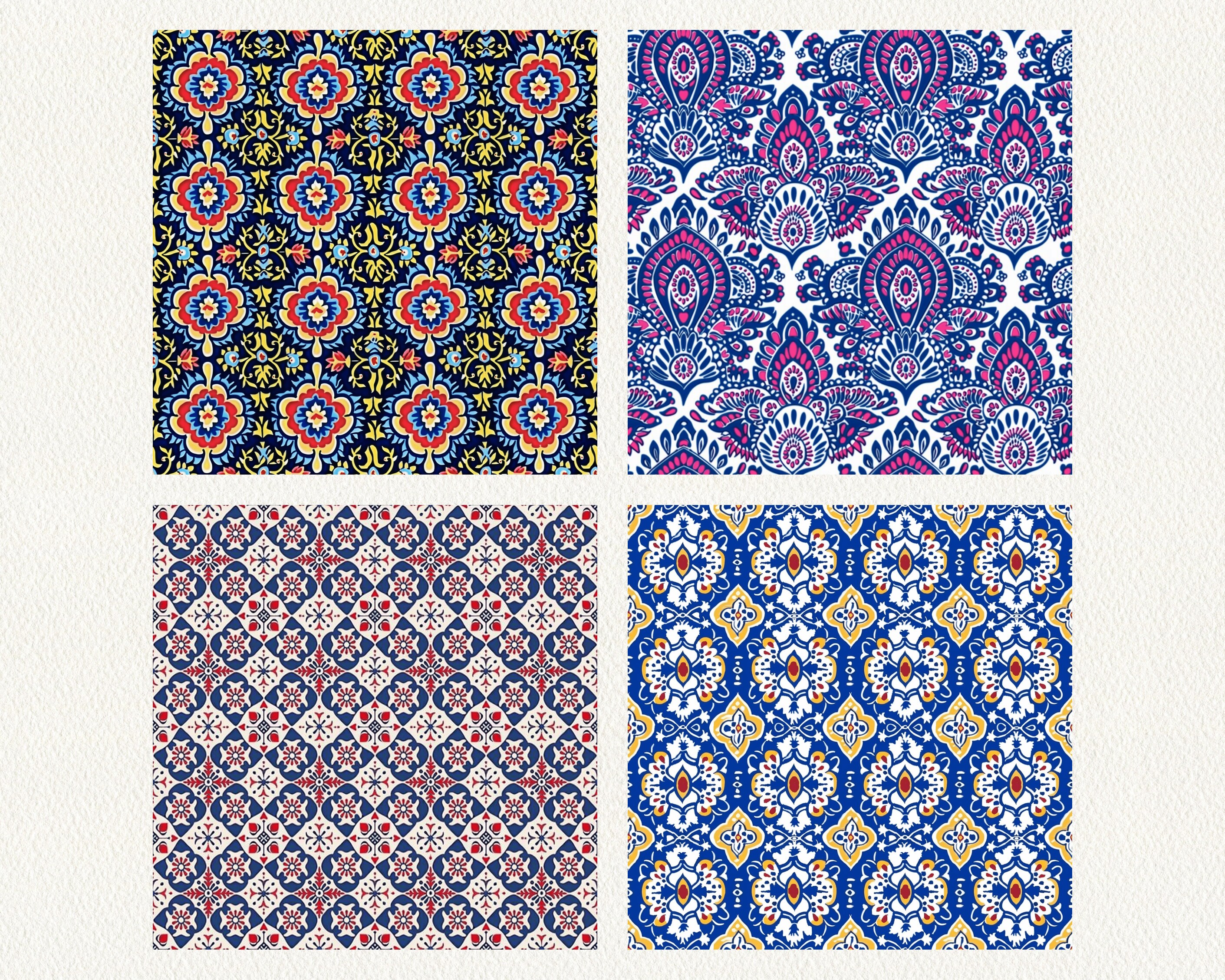 Indian Cultural Florals Pattern Seamless Digital Papers - Printable ...