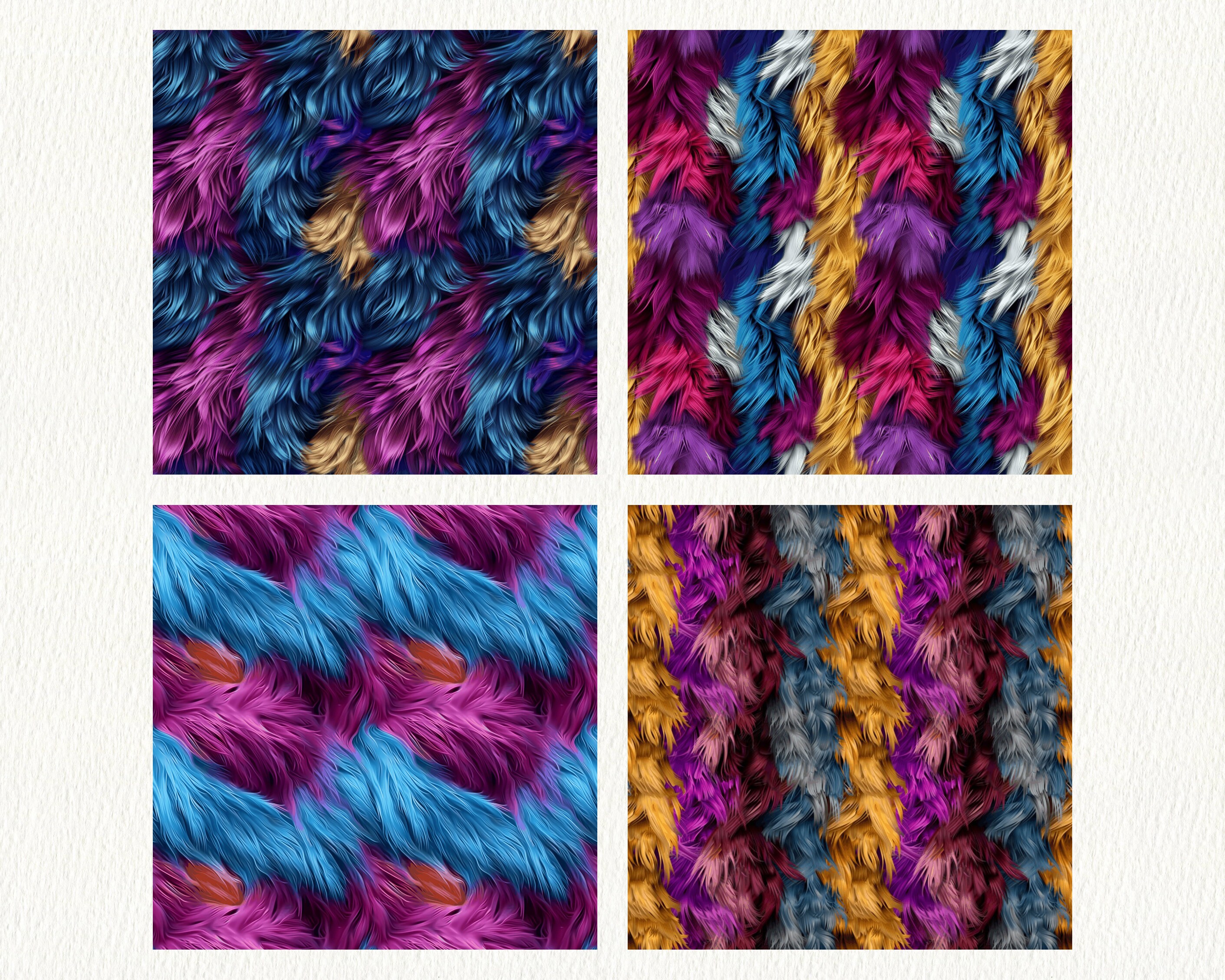 Faux Fur Monster Pelt Pattern Seamless Digital Papers Printable ...