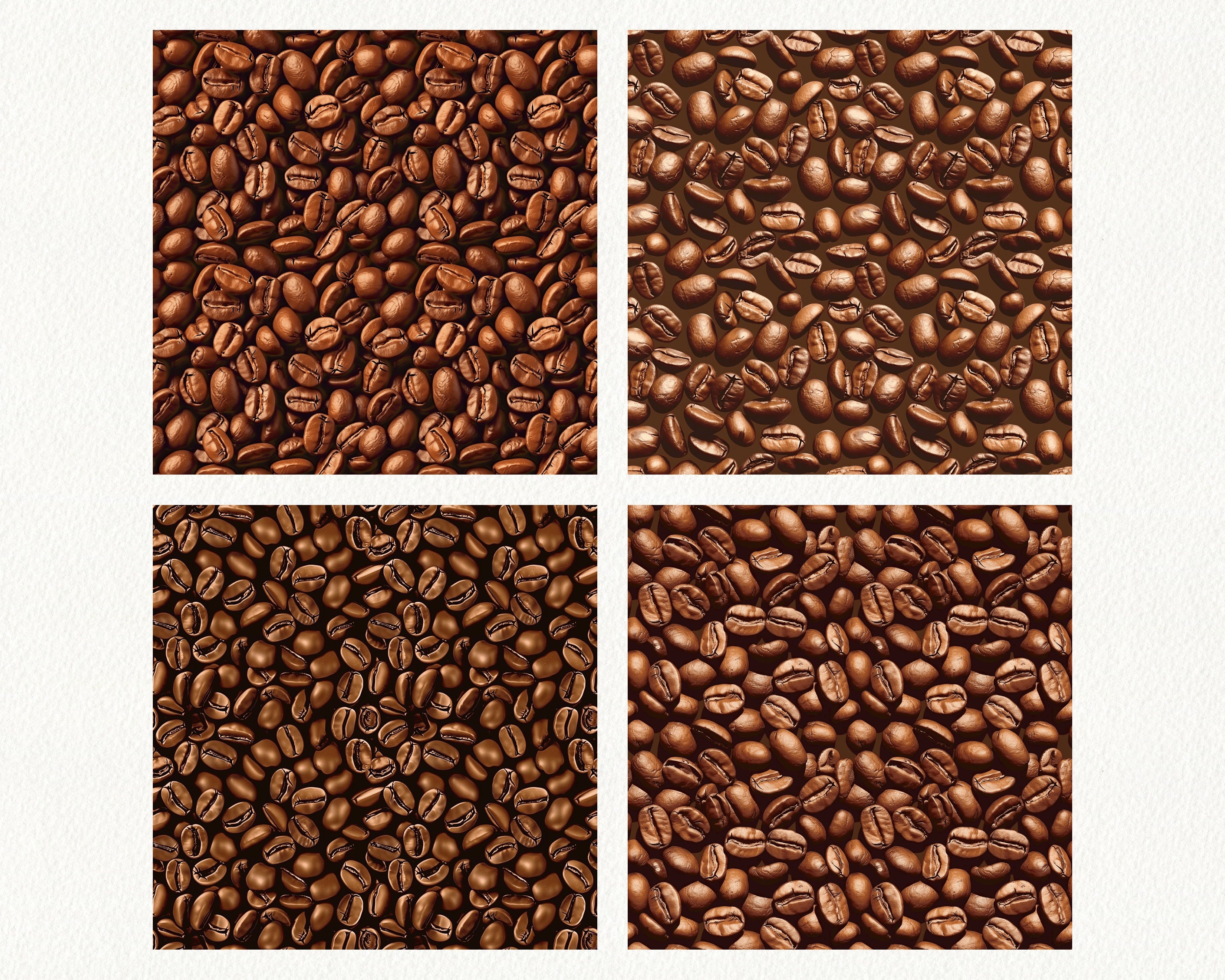 Roasted Coffee Beans Pattern Seamless Digital Papers Printable ...