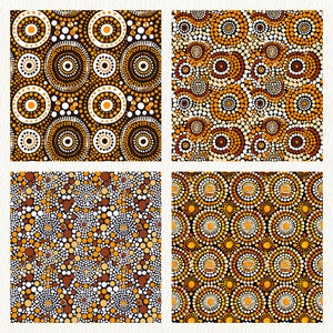 Aboriginal Dots 2 Pattern Seamless Digital Papers - Printable Scrapbook ...