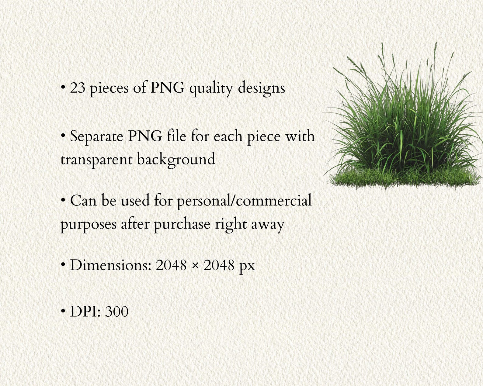 Grass Printable Clipart, Png Format, Transparent Background, Instant ...