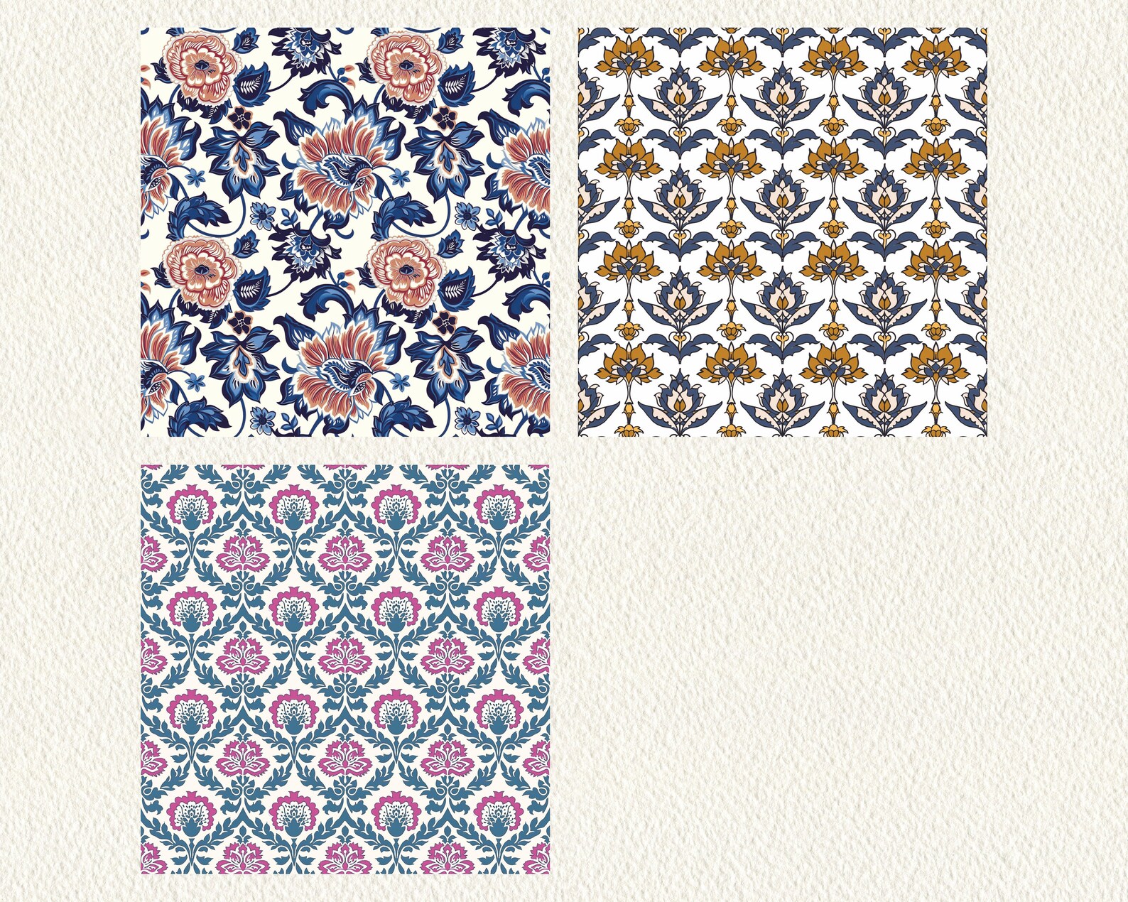 Indian Cultural Florals Pattern Seamless Digital Papers - Printable ...