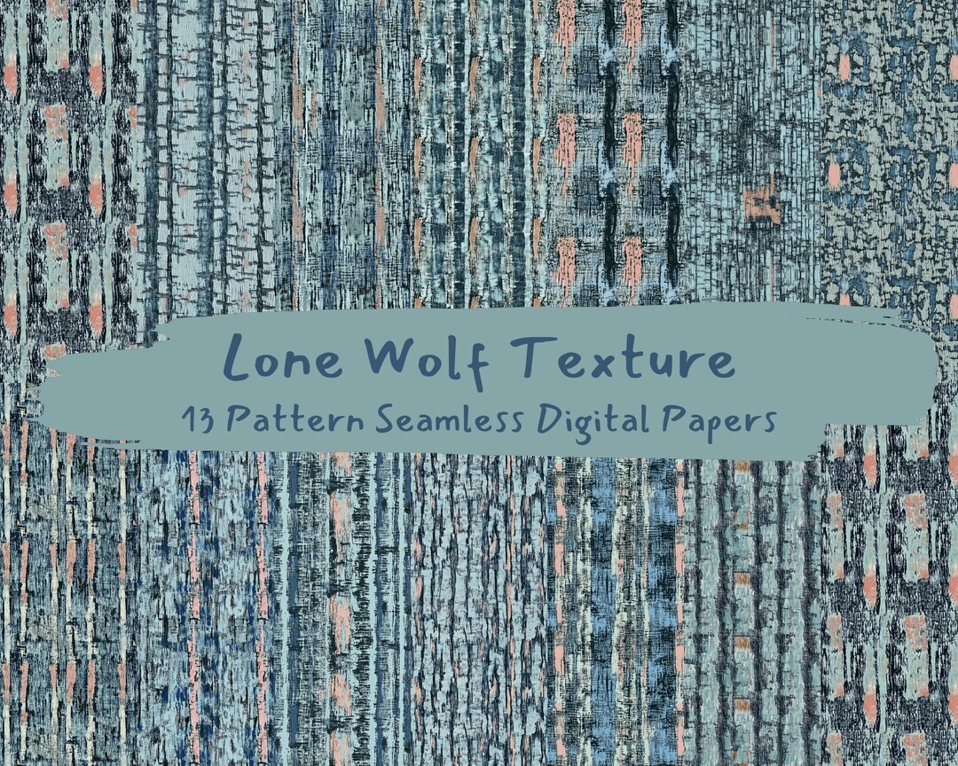 Lone Wolf Texture Pattern Seamless Digital Papers - Printable Scrapbook ...