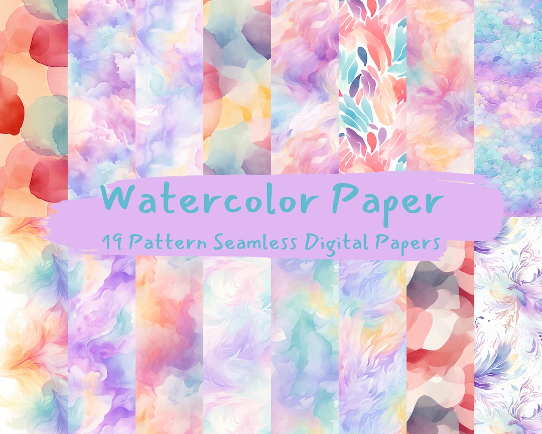 Watercolor Paper Pattern Seamless Digital Papers - Tile Patterns ...