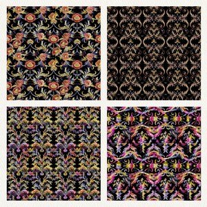 Baroque Embroidery Pattern Seamless Digital Papers - Printable ...