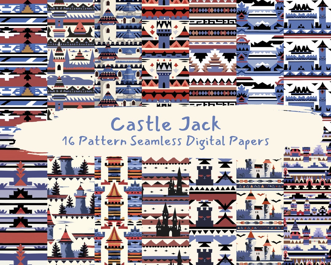 Castle Jack Pattern Seamless Digital Papers - Printable Scrapbook Paper ...