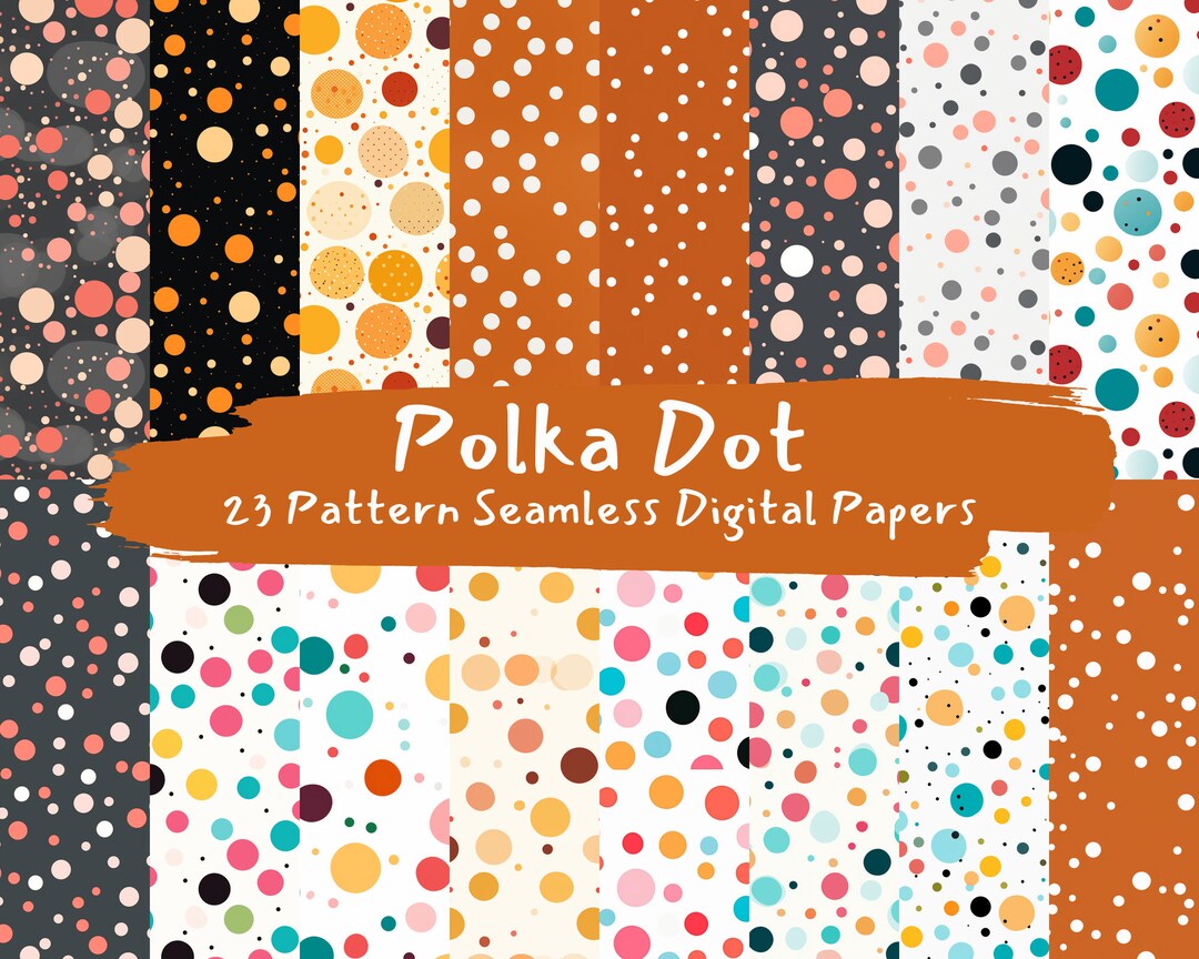 Polka Dot Pattern Seamless Digital Papers - Tile Patterns Printable ...