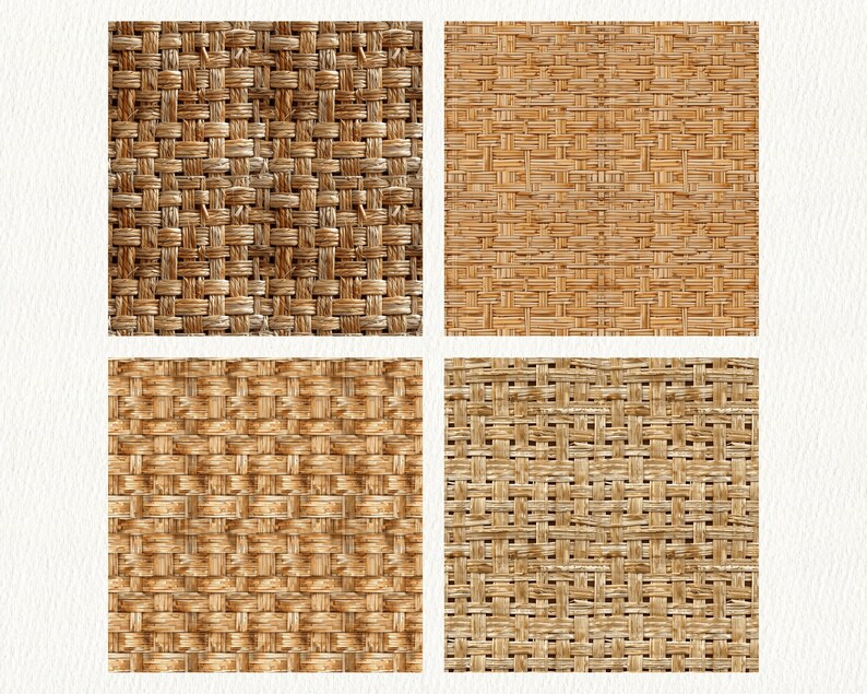 Wicker Rattan Pattern Seamless Digital Papers Printable Scrapbook Paper ...