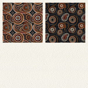 Aboriginal Dot Art Pattern Seamless Digital Papers - Printable ...
